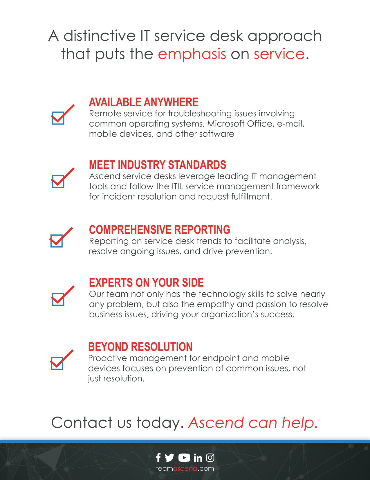 Service Desk Management Datasheet - Ascend
